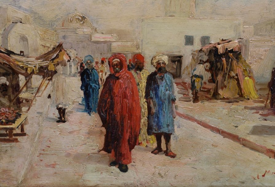 Vincent Manago | SCENE OF ANIMAL STREET IN ALGERIA | MutualArt
