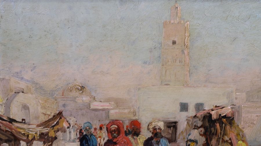 Vincent Manago | SCENE OF ANIMAL STREET IN ALGERIA | MutualArt