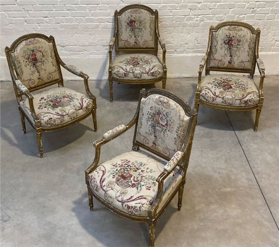 Jean-Baptiste-Claude Sené | VERY NICE SET OF FOUR Gilded and carved ...