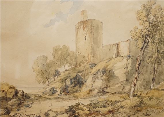 Edmund Thornton Crawford | Castle and birch trees | MutualArt