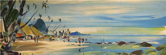 George Richard Deakins | Beach scene, St Lucia | MutualArt