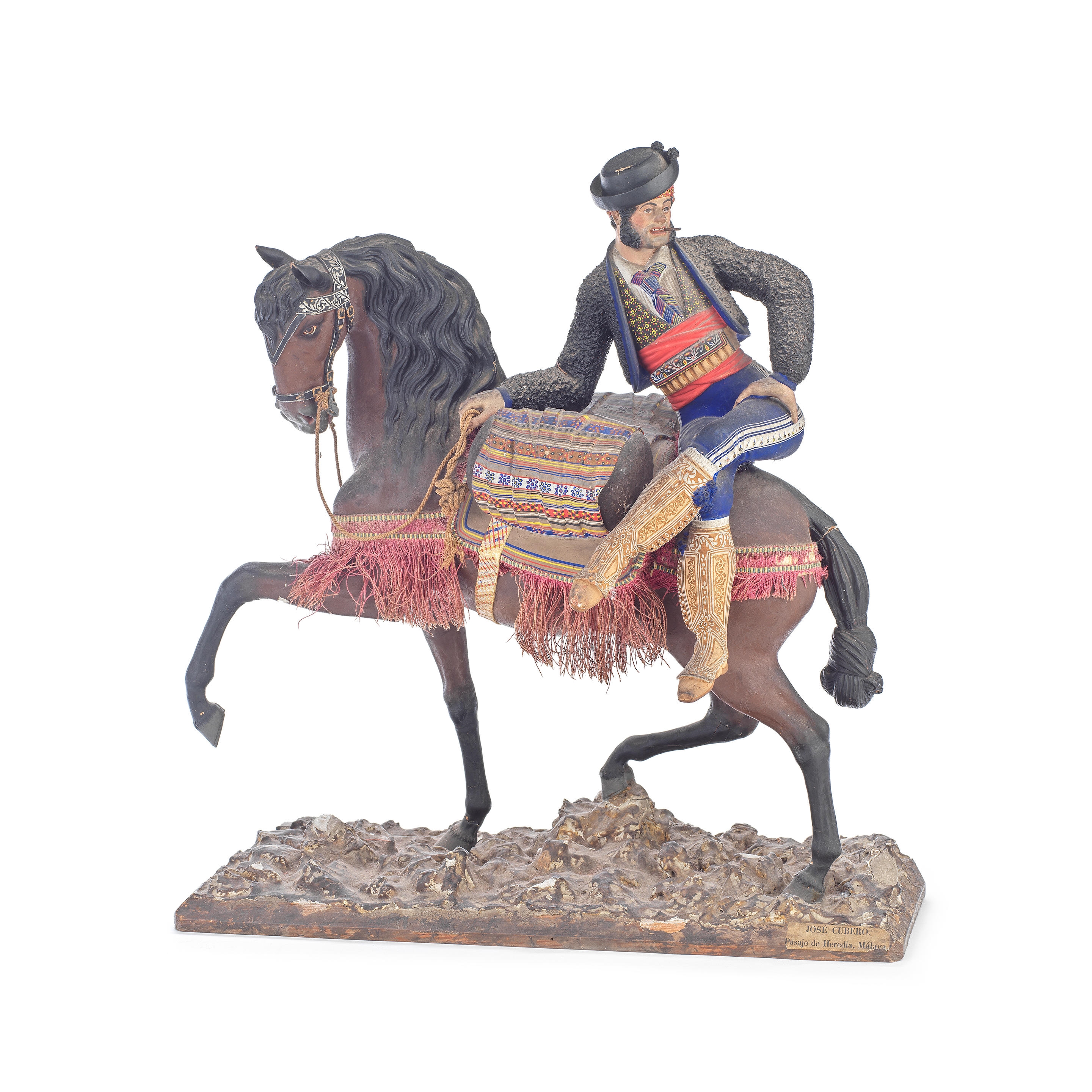 José Cubero | Equestrian group depicting an Andalusian horseman | MutualArt