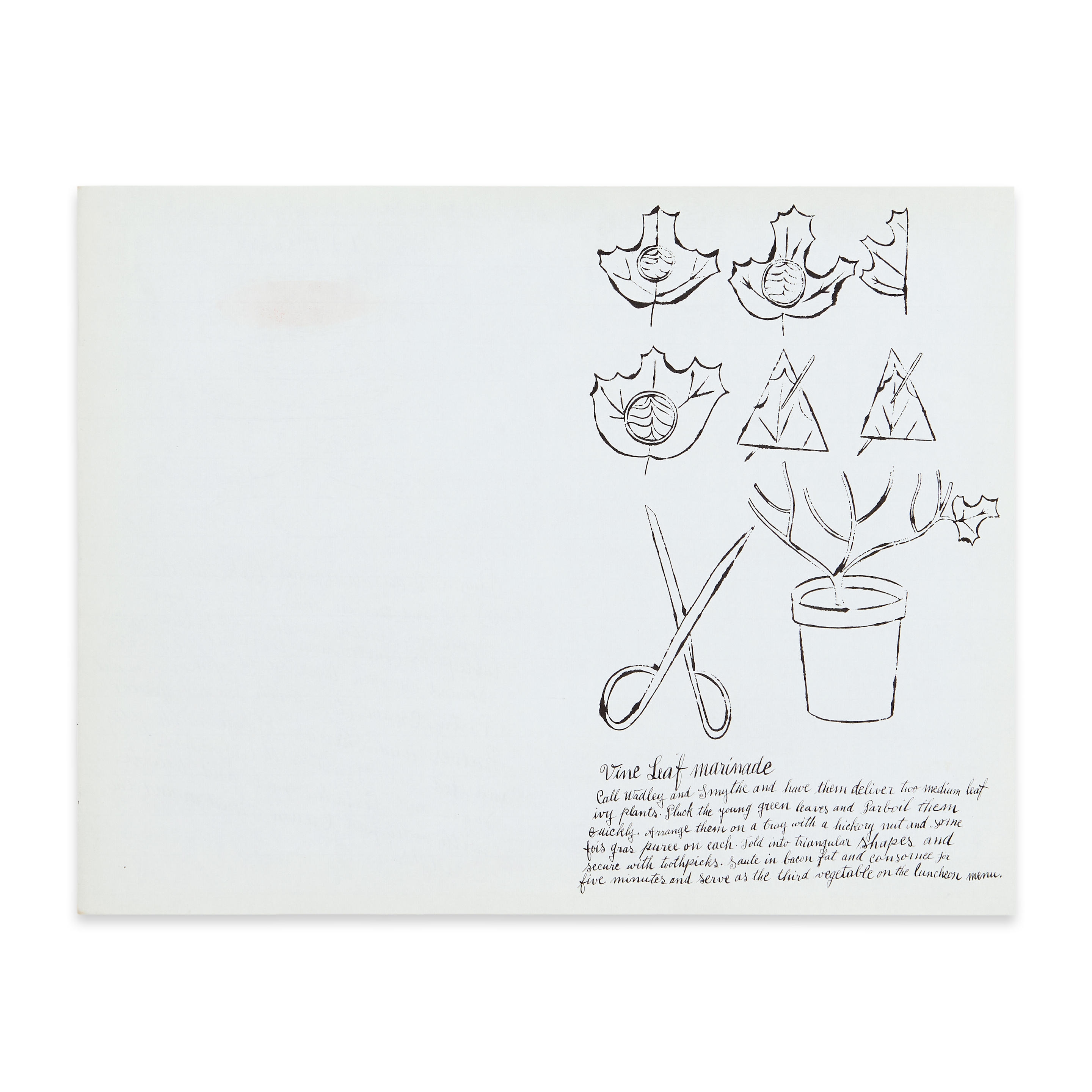 Andy Warhol | A & P Surprise and Vine Leaf Marinade/Double-sided page ...