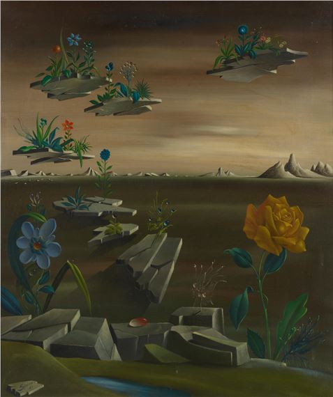 Georges Spiro | Surrealist Flower Landscape (1961) | MutualArt