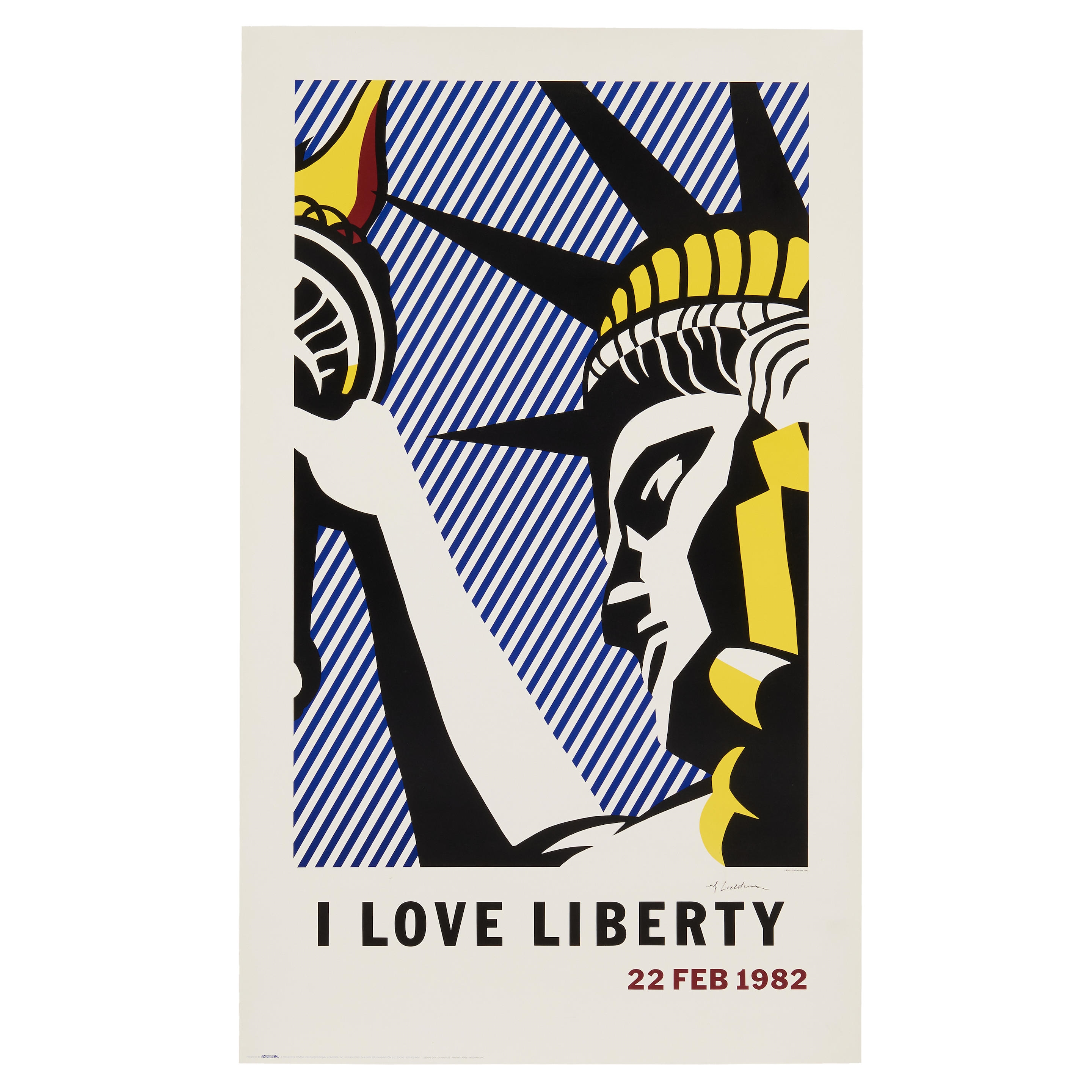 Roy Lichtenstein | I Love Liberty Poster (1982) | MutualArt