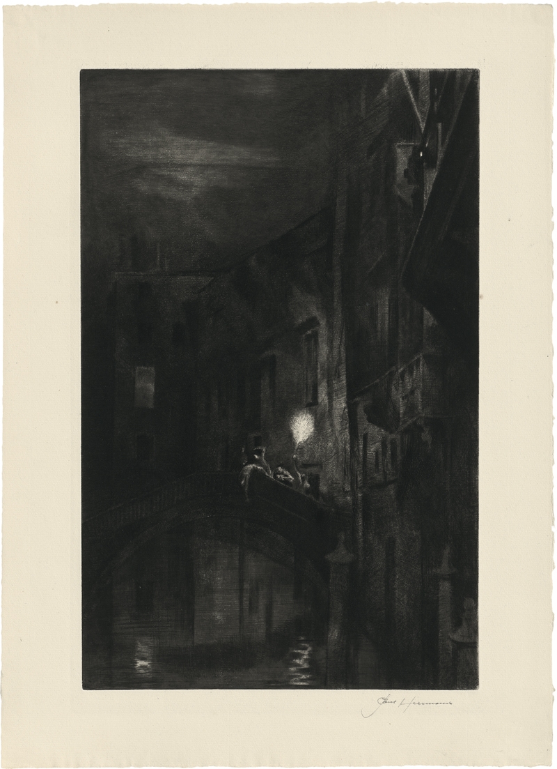 Paul Herrmann | Nachtszene in Venedig (1914) | MutualArt