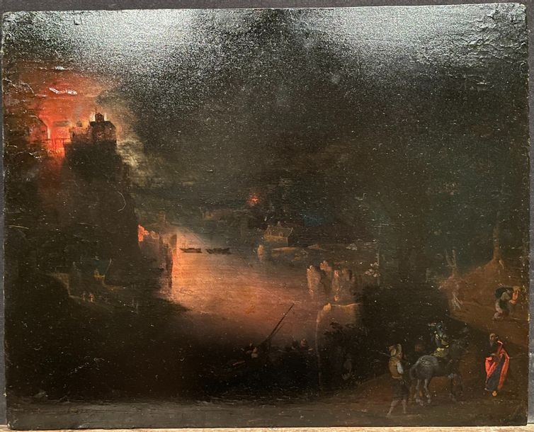 Gillis Mostaert | Attributed to Fire scene | MutualArt