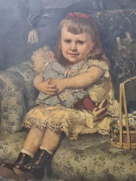Jan Verhas | Little girl with a doll | MutualArt