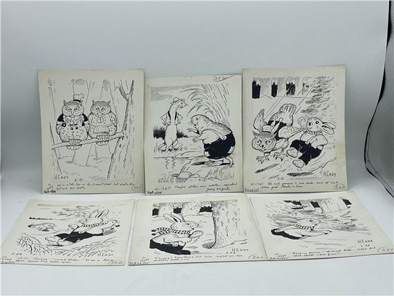 Harrison Cady | 6 Harrison Cady Signed Illustrations | MutualArt