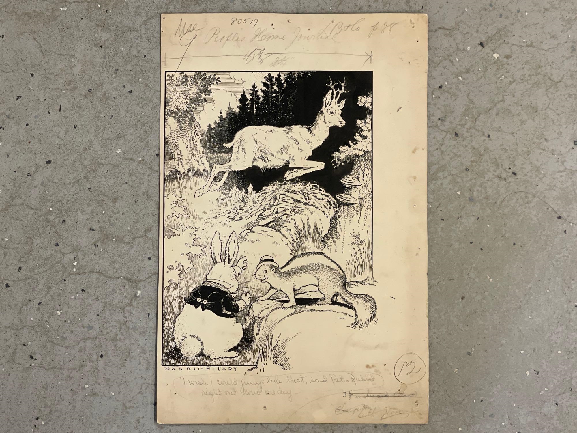 Harrison Cady | Harrison Cady Lightfoot Deer Drawing | MutualArt