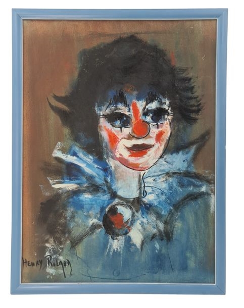 Henry Roland | Portrait of a clown Oil on panel (1919) | MutualArt