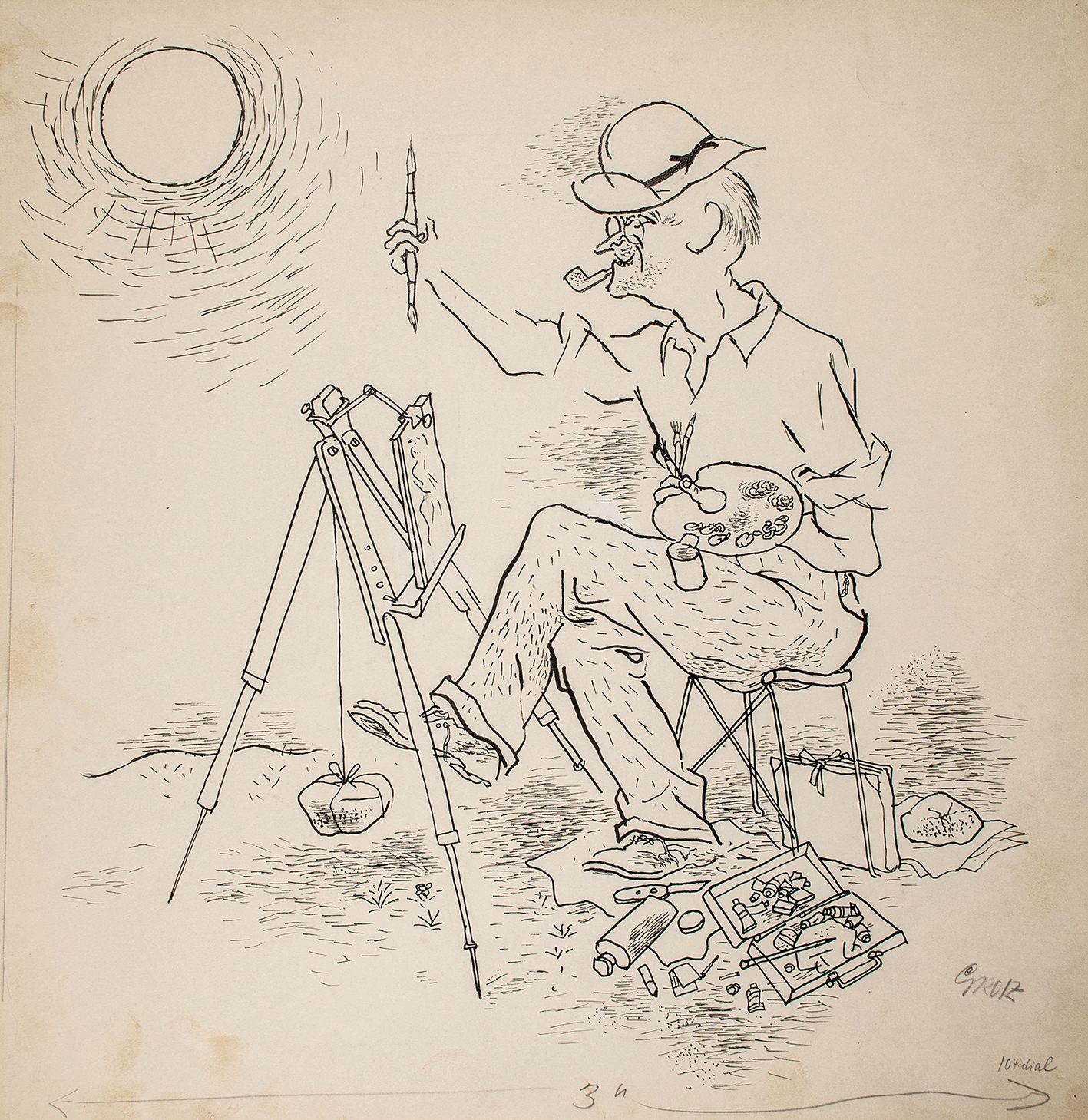 George Grosz | The happy Painter (1937) | MutualArt