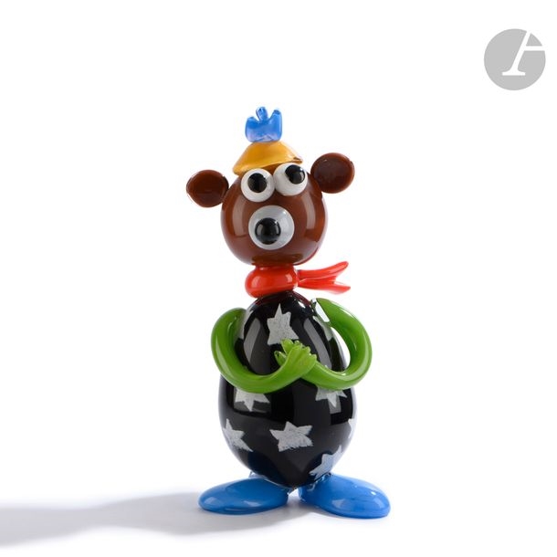 Elisabeth Decobert | Large polychrome blown glass sculpture ...