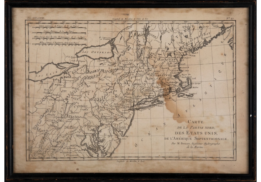 Rigobert Bonne | Map of the Northeast Carte De La Partie Nord Des Etats ...