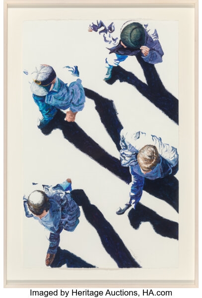 Jim Zwadlo (american, 1949-2015) | Pedestrians IX | MutualArt