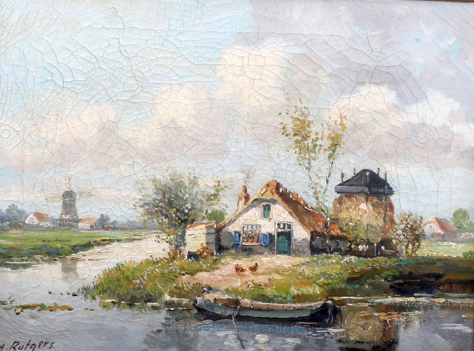 Anton Rutgers | DUTCH LANDSCAPE WITH COTTAGE | MutualArt