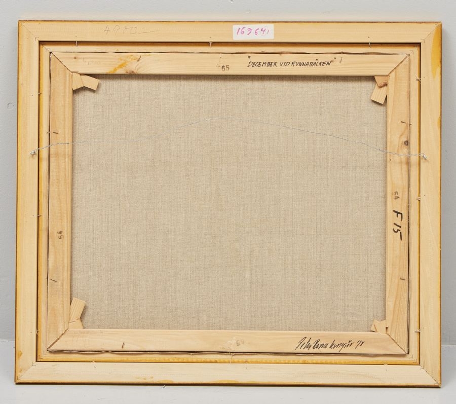 Peter Rona | december vid Runnabäcken. Signerad | MutualArt