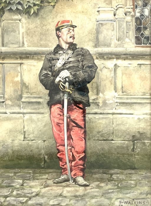 J. Watkins | portrait of a French soldier | MutualArt