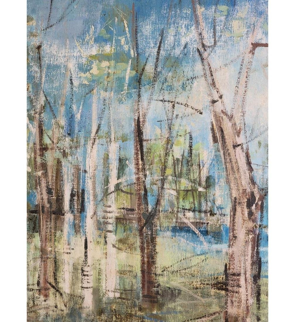 Judith Glover | American-Judith Glover 1957 Landscape Painting Signed ...