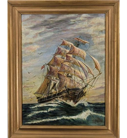 William Frederick Paskell | A Seascape Oil Painting Signed T. Balley ...