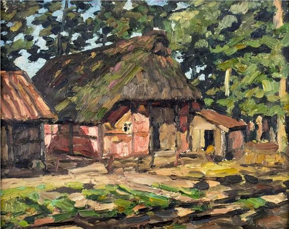 Karl Dahl | Village Scene | MutualArt