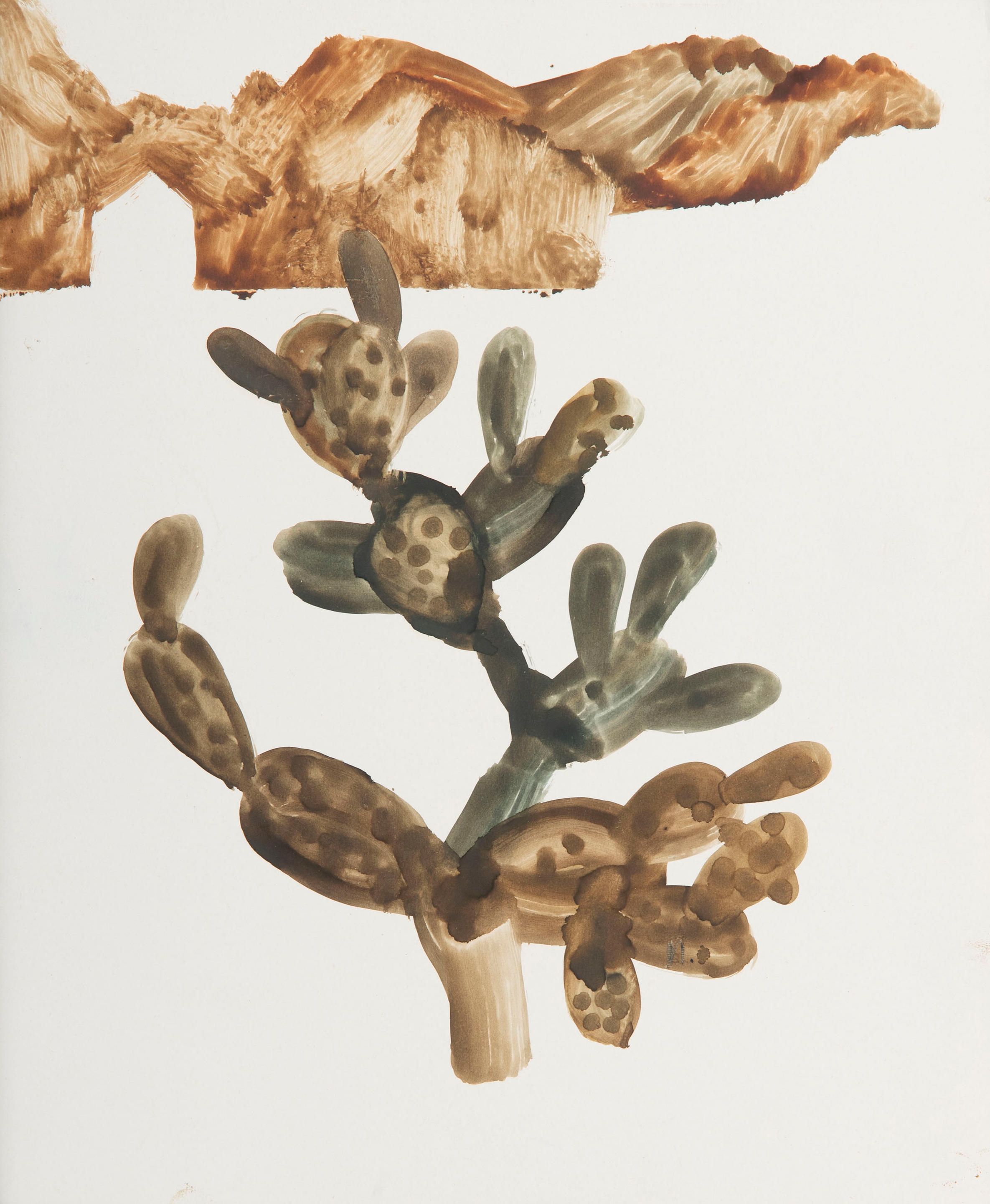 Sidney Nolan | Hydra Landscape with Cactus, 1956 (1956) | MutualArt