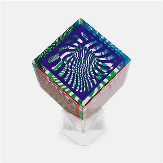 Victor Vasarely | Zebra Cube (1980) | MutualArt