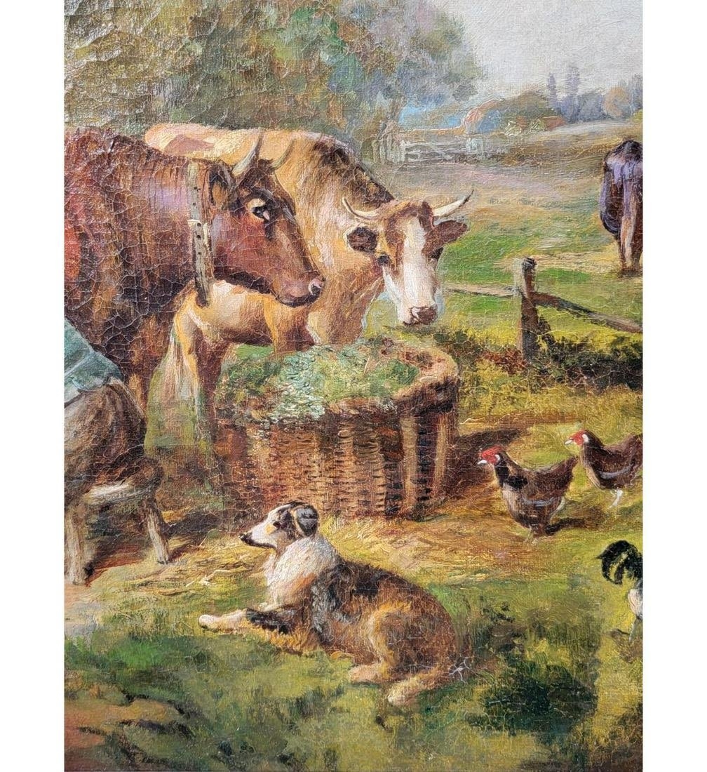 Claude Cardon | British-Claude Cardon Oil On Canvas Landscape Farm ...