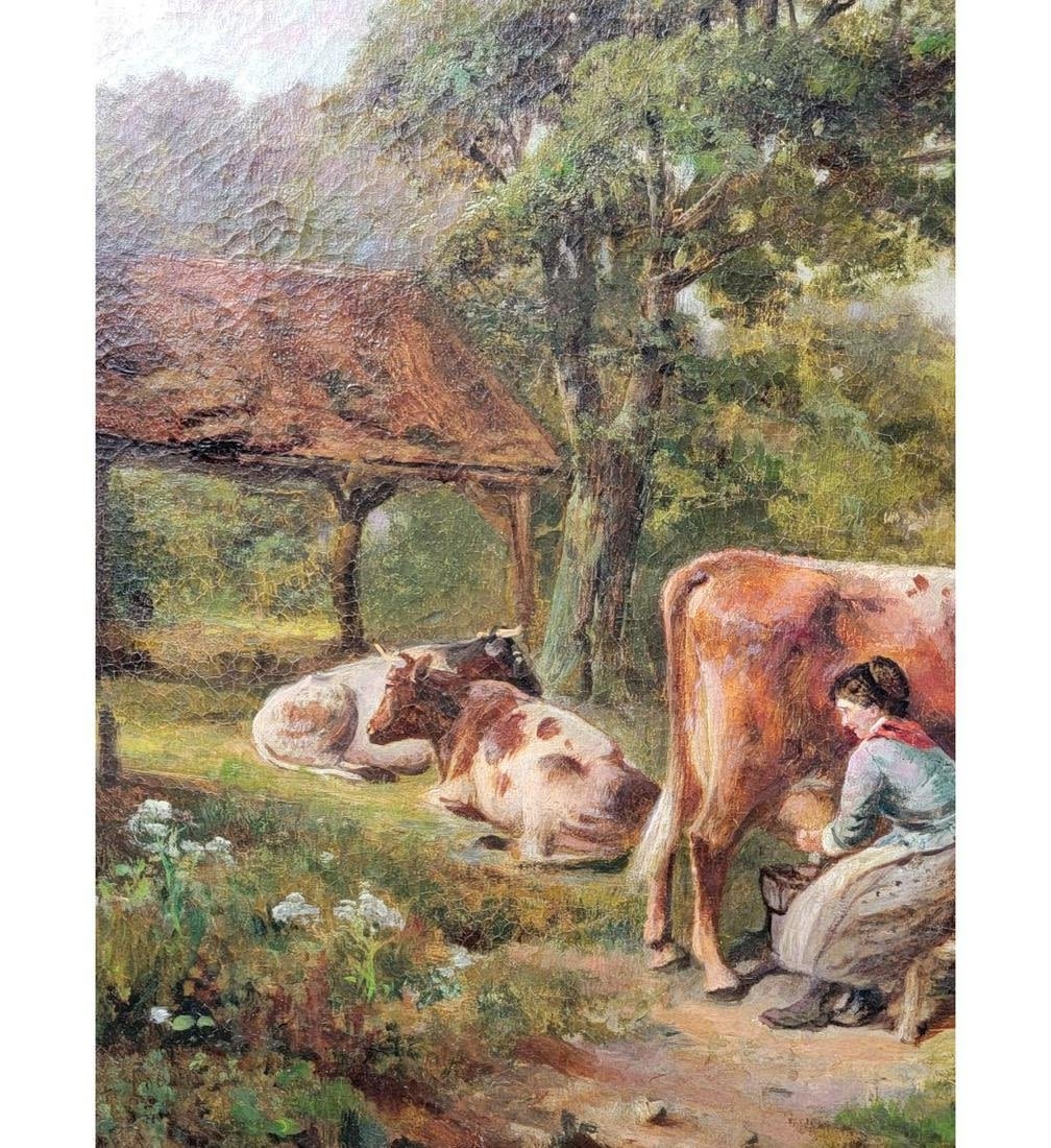 Claude Cardon | British-Claude Cardon Oil On Canvas Landscape Farm ...