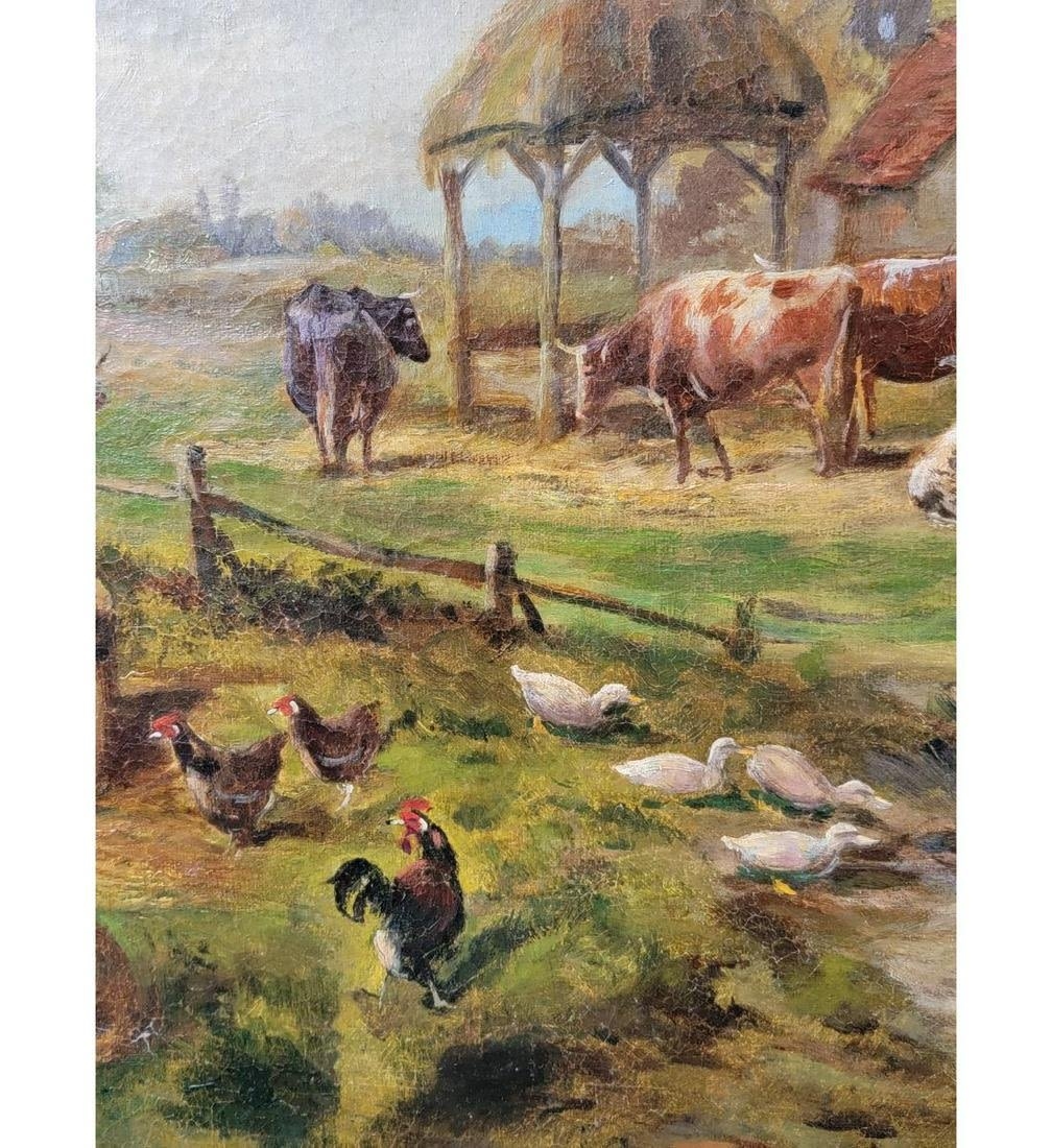 Claude Cardon | British-Claude Cardon Oil On Canvas Landscape Farm ...