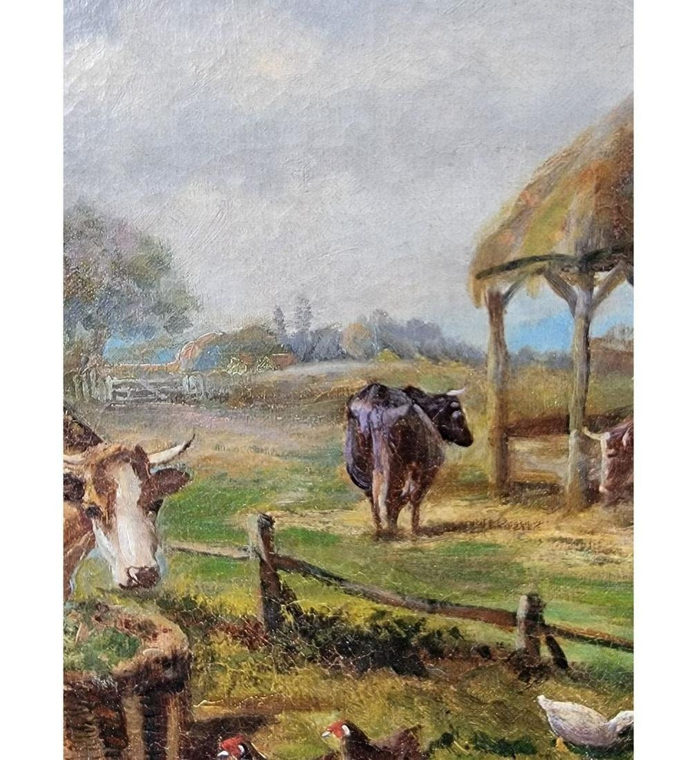 Claude Cardon | British-Claude Cardon Oil On Canvas Landscape Farm ...