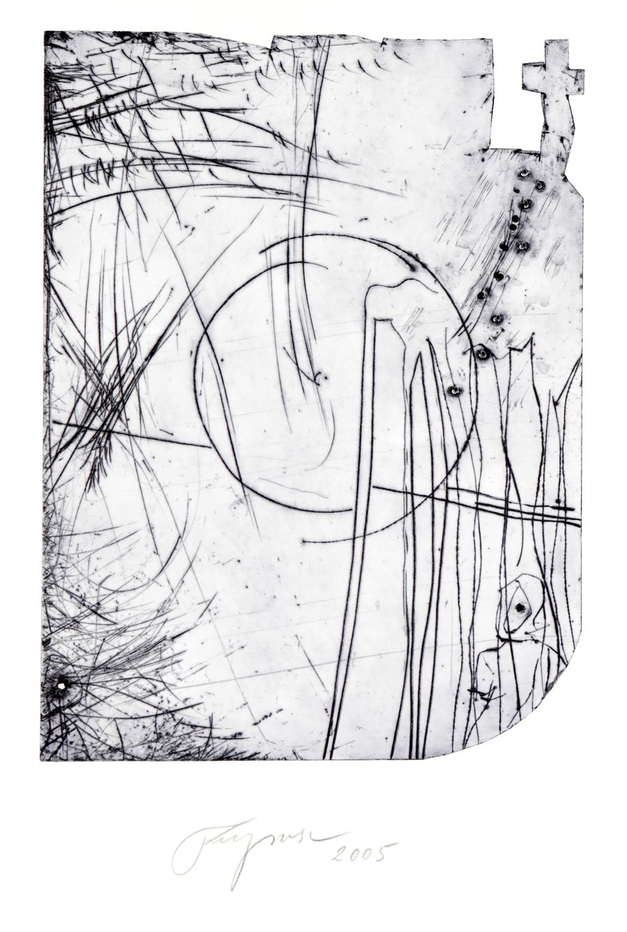 Felix Droese |, dabei: 'Oben ein Kreuz am Berg unten schaut Claudia ...