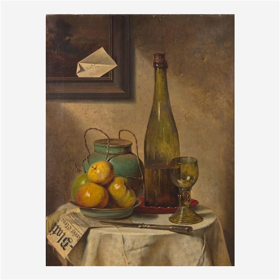 Charles Meer Webb | Still Life with Newspaper, Letter and Apples ...