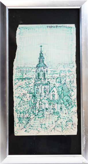 Antoni Sulek | A Study of Warsaw in Green (1976) | MutualArt