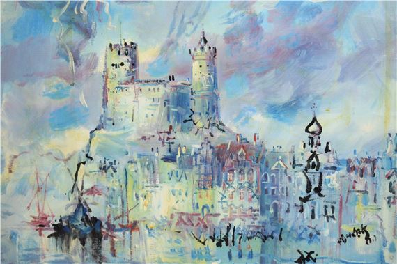 Antoni Sulek | Polish Dreamscape in Pastel Blue | MutualArt