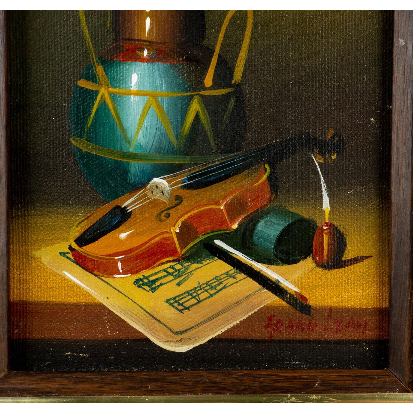 Frank Lean | Still life with violin | MutualArt