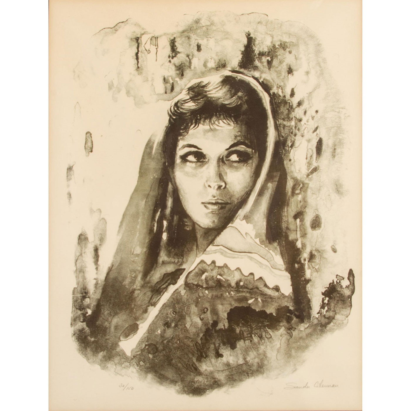 Sandu Liberman | A black and white color palette of a shrouded woman ...