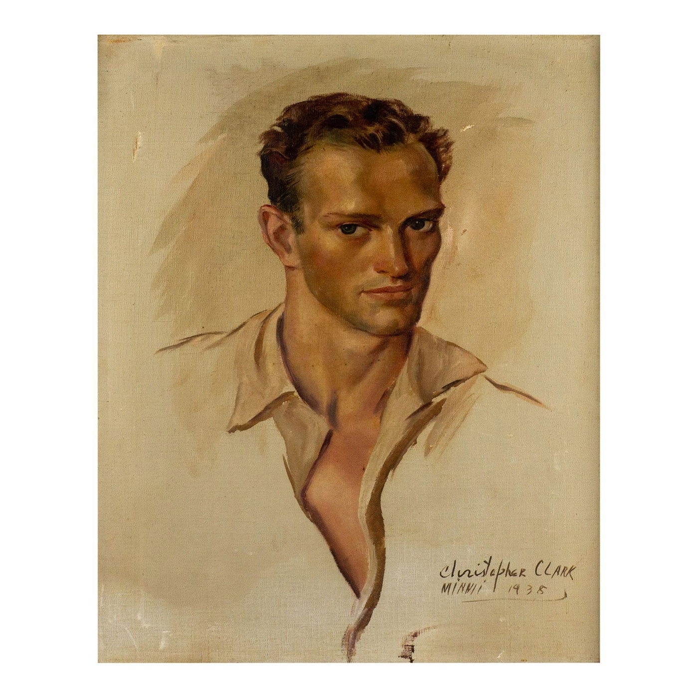 Christopher Clark | Portrait of a Male Model in Miami (1930) | MutualArt