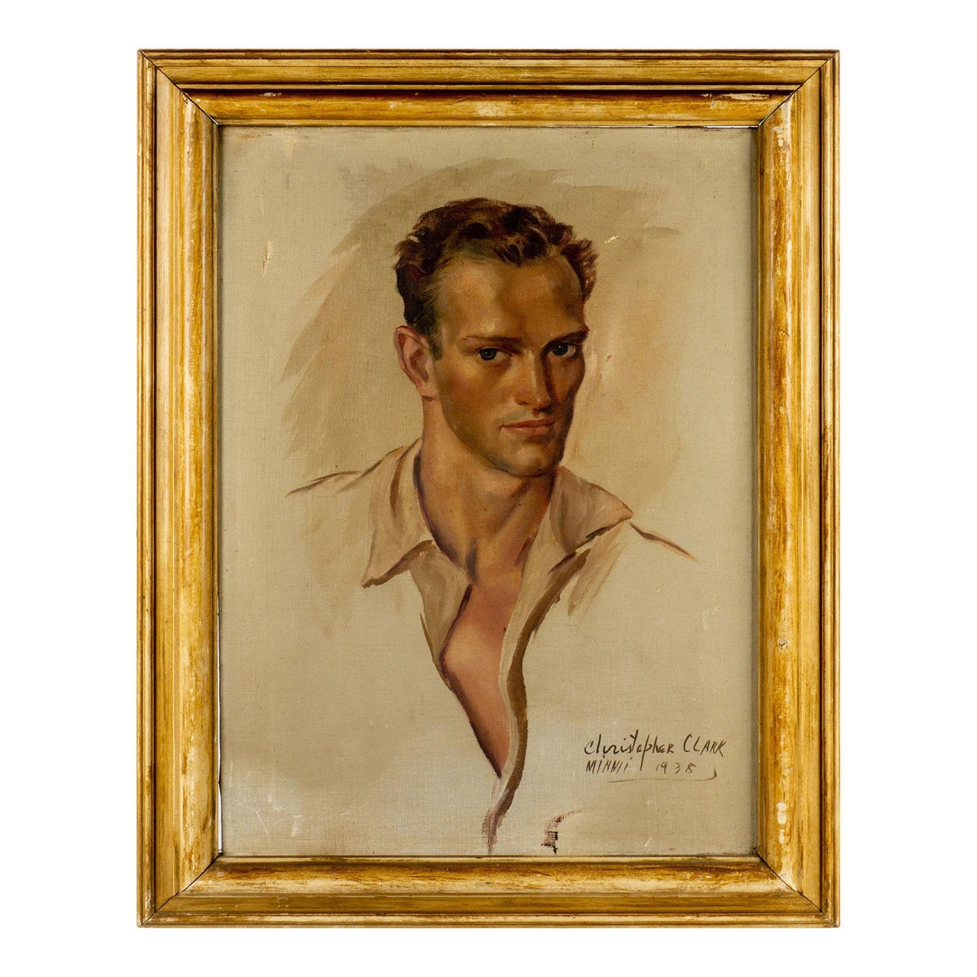 Christopher Clark | Portrait of a Male Model in Miami (1930) | MutualArt