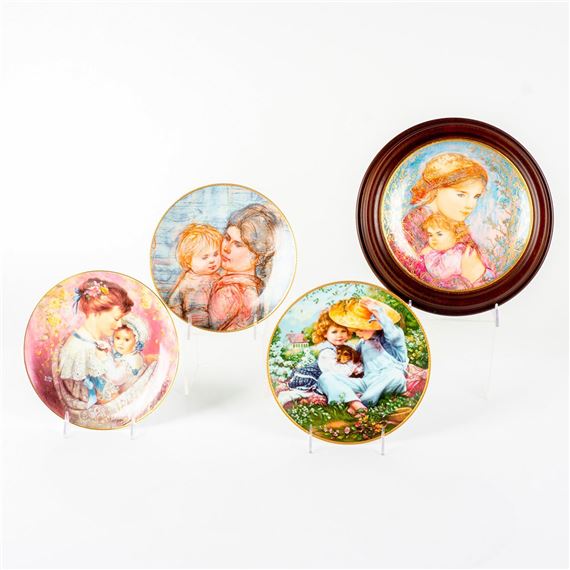 Brenda Burke | 4pc Mother and Child Themed Collectible Plates | MutualArt