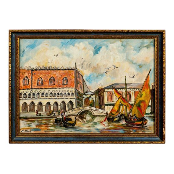 Geoffrey Holt | Depicting a View on a Venetian Canal | MutualArt