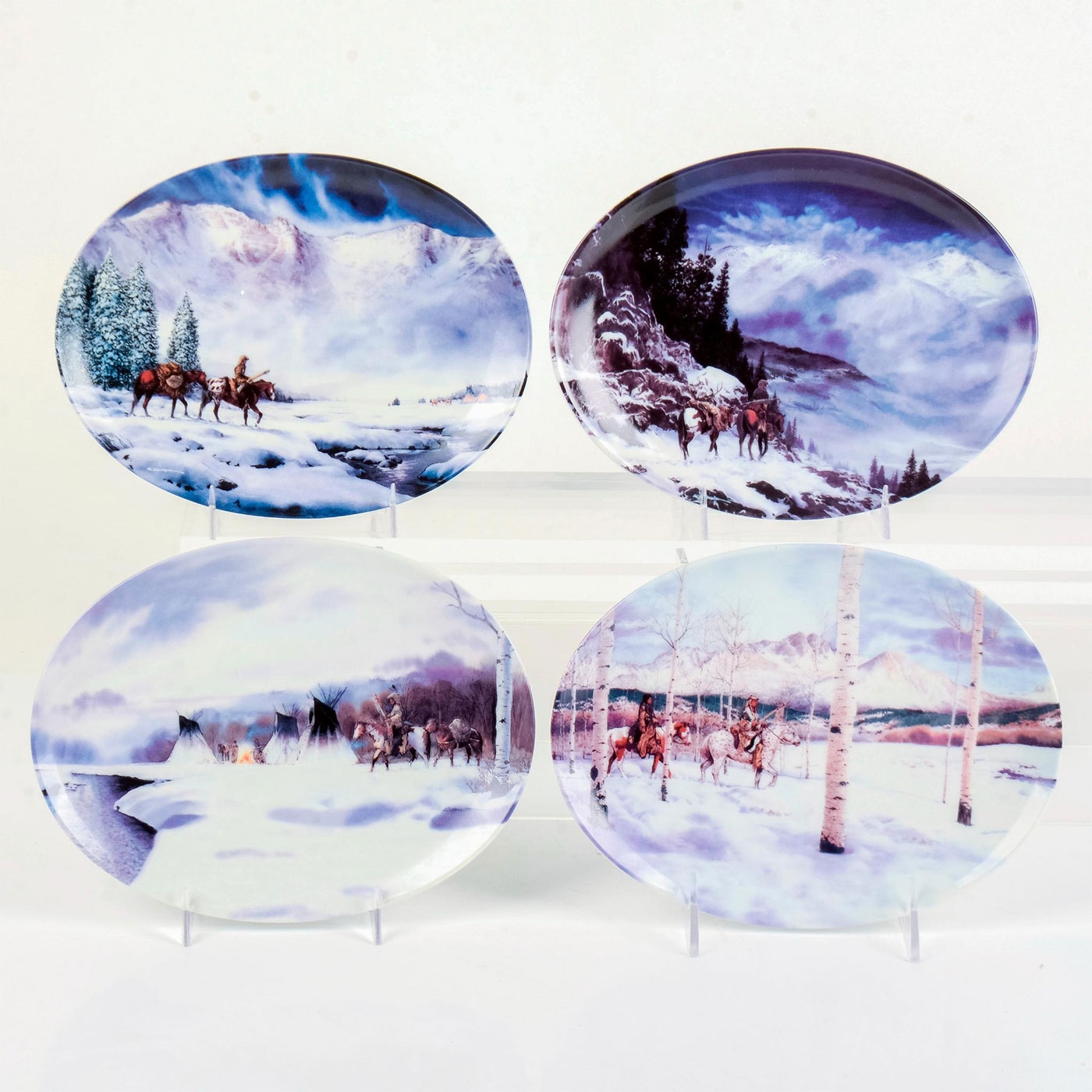 Mark Silversmith | 4pc The Bradford Exchange Porcelain Native American ...