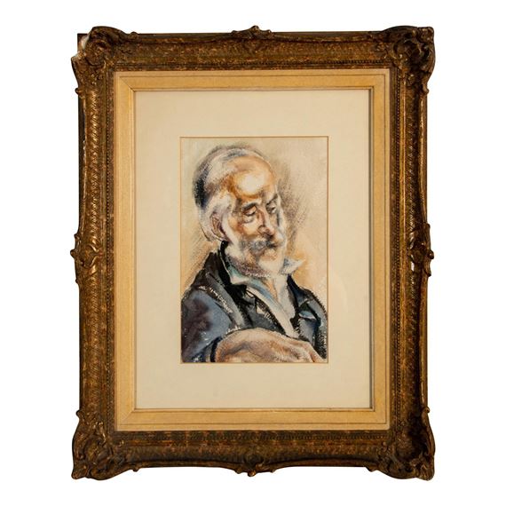 Victor Rojas | Vintage Pastel & Watercolor Painting Portrait of a ...