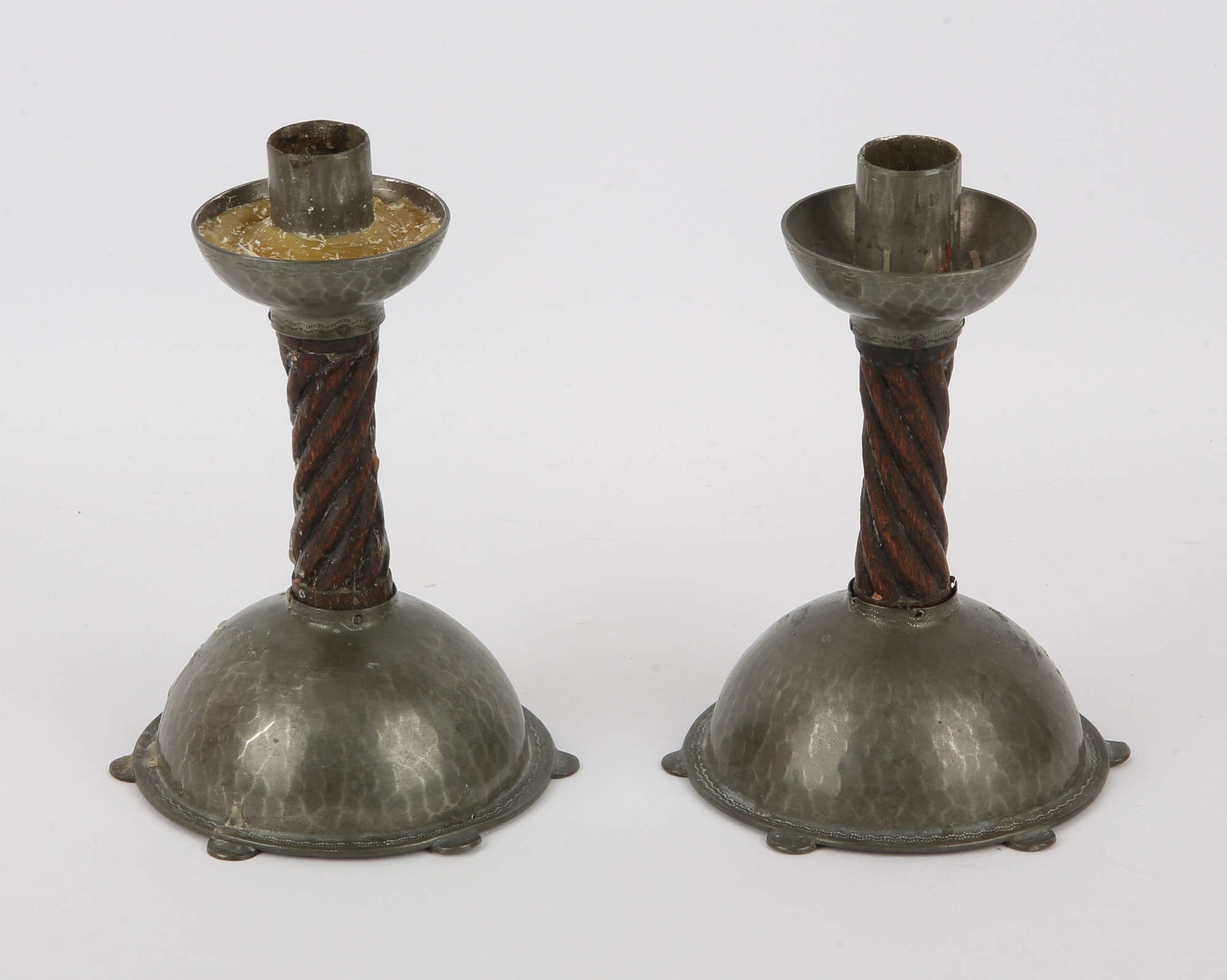 John Green | Candlesticks the domed bases with barley sugar columns ...