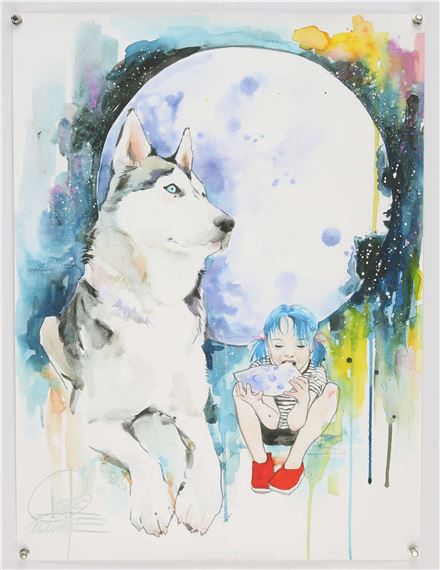 Lora Zombie | Girl and a Wolf | MutualArt