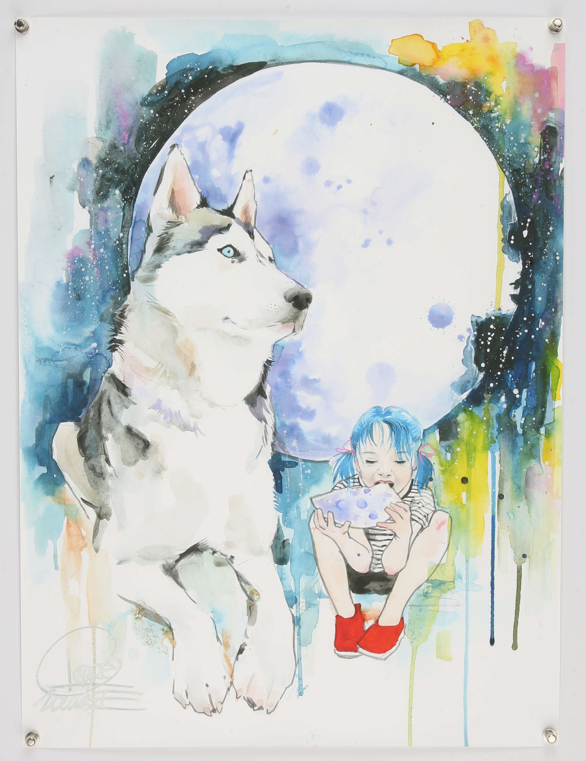Lora Zombie | Girl and a Wolf | MutualArt