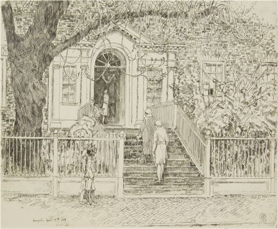 Childe Hassam | The Chase House (1929) | MutualArt