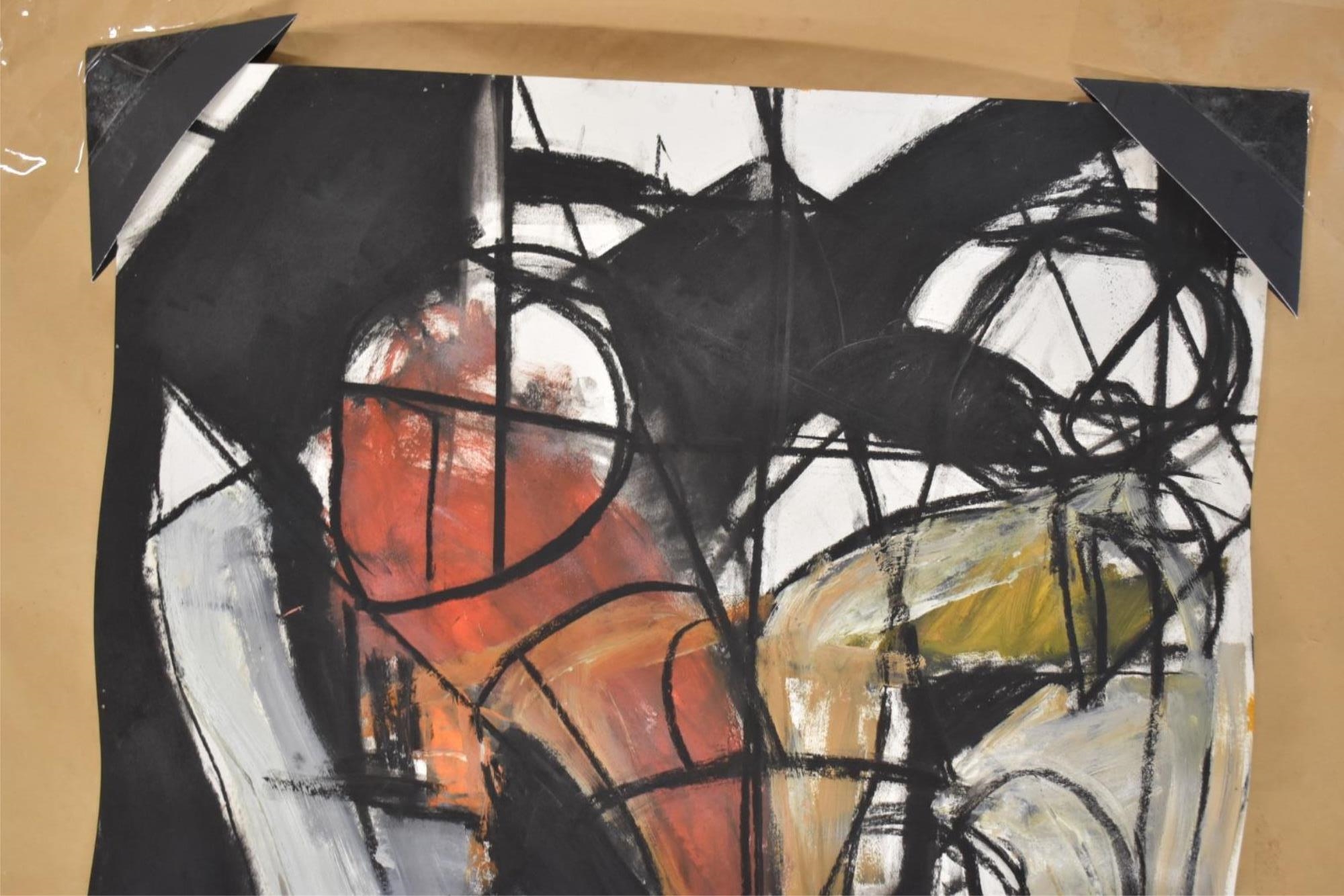 David Gregory Hacker | Original abstract charcoal on paper by listed ...