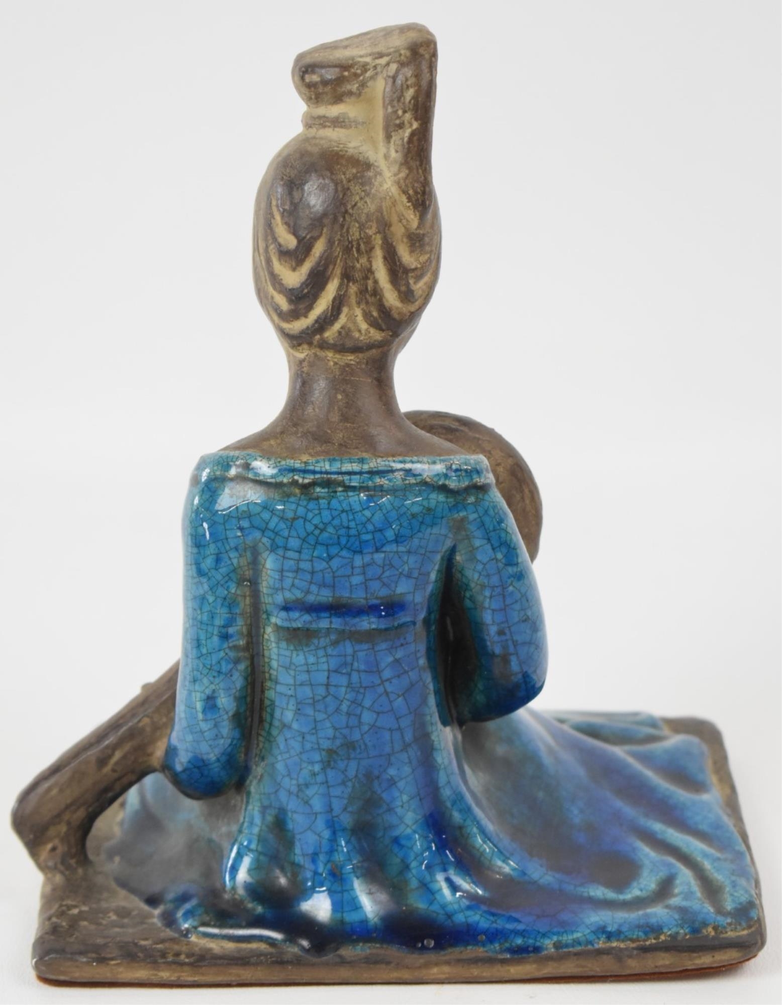 Ugo Zaccagnini | signed on base. Features geisha figure playing a biwa ...