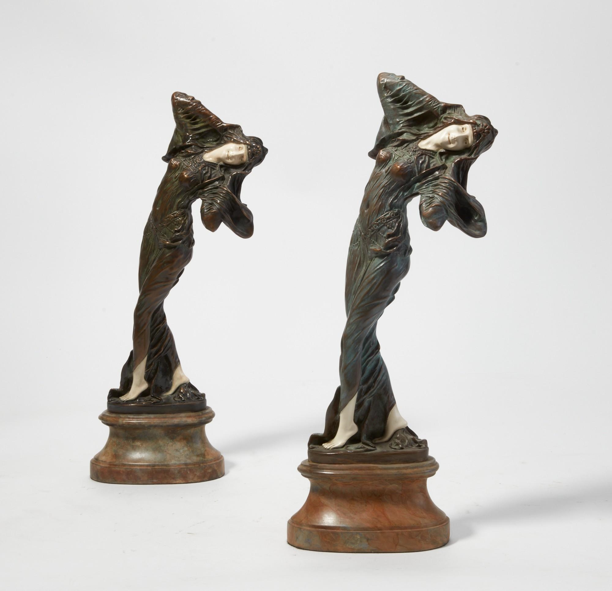 Demétre H. Chiparus | Two patinated bronze figures of dancersafter a ...
